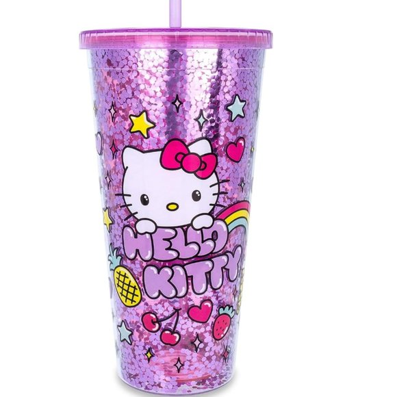 Hello Kitty | Dining | Hello Kitty Rainbow Purple Confetti Glitter ...